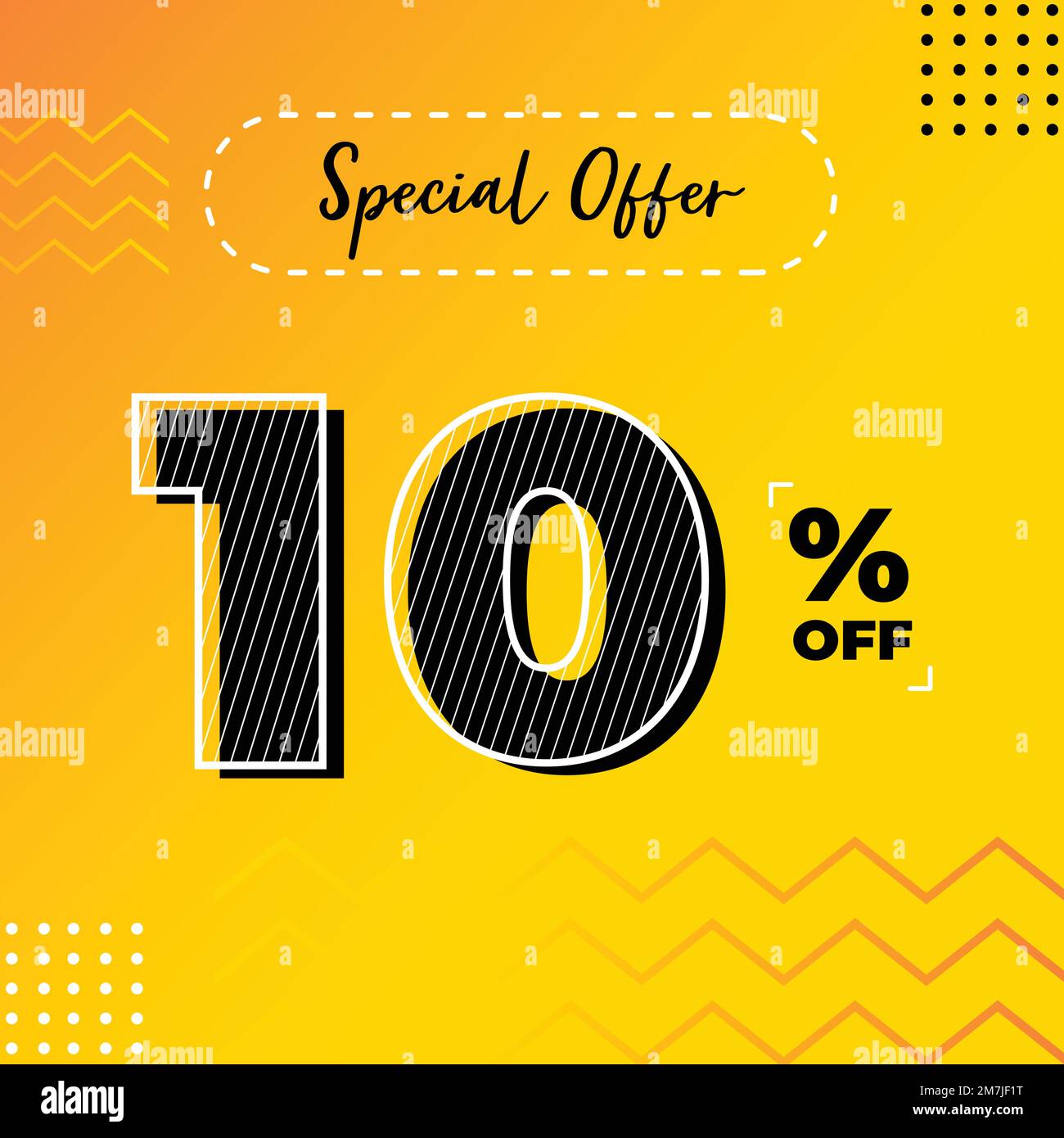 10 percent off. Design Template for Special Offer Marketing. 10% ...