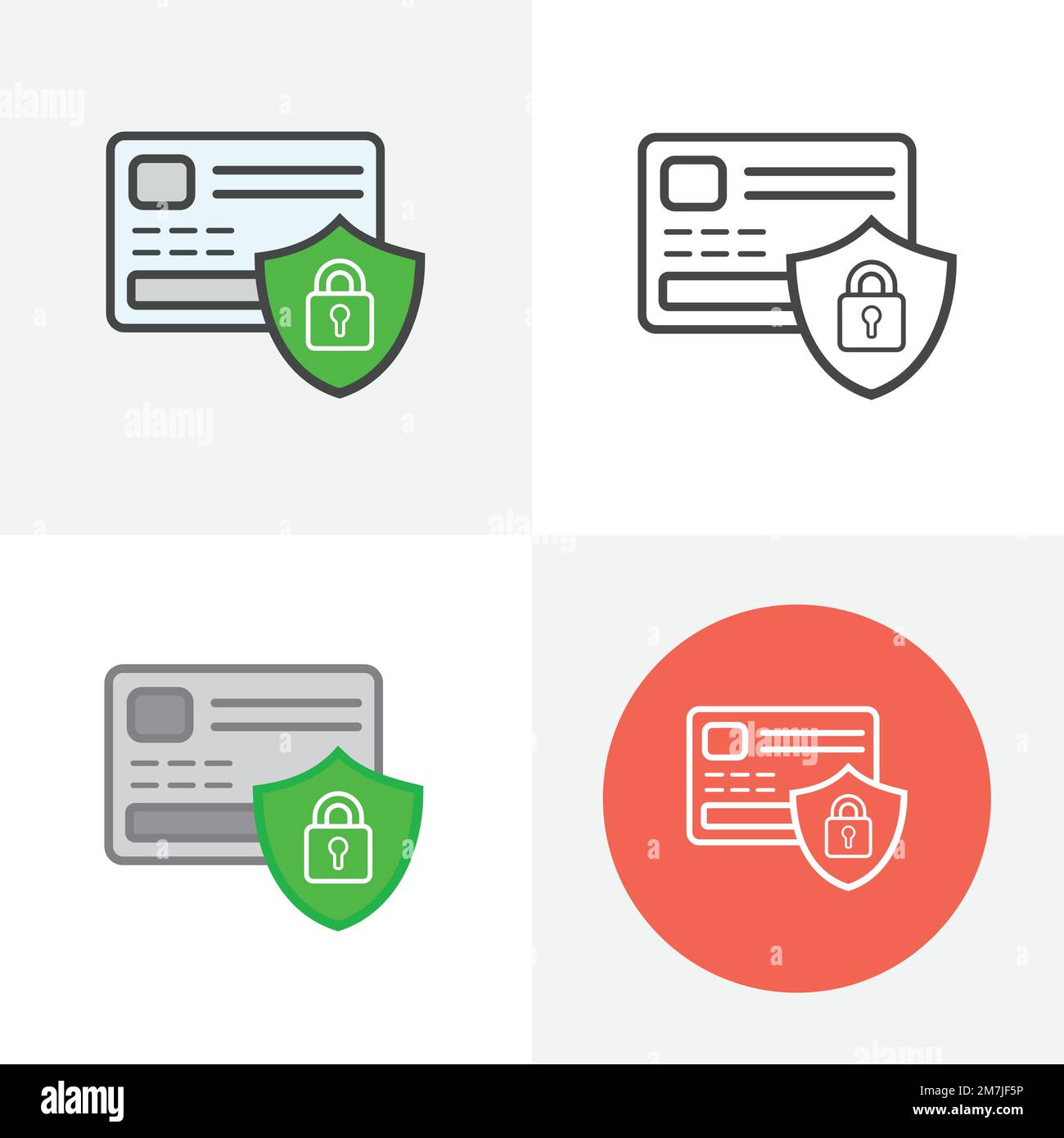 Secure Credit Card icon or illustration, security method colored ... Secure Credit Card icon or illustration, security method colored ...