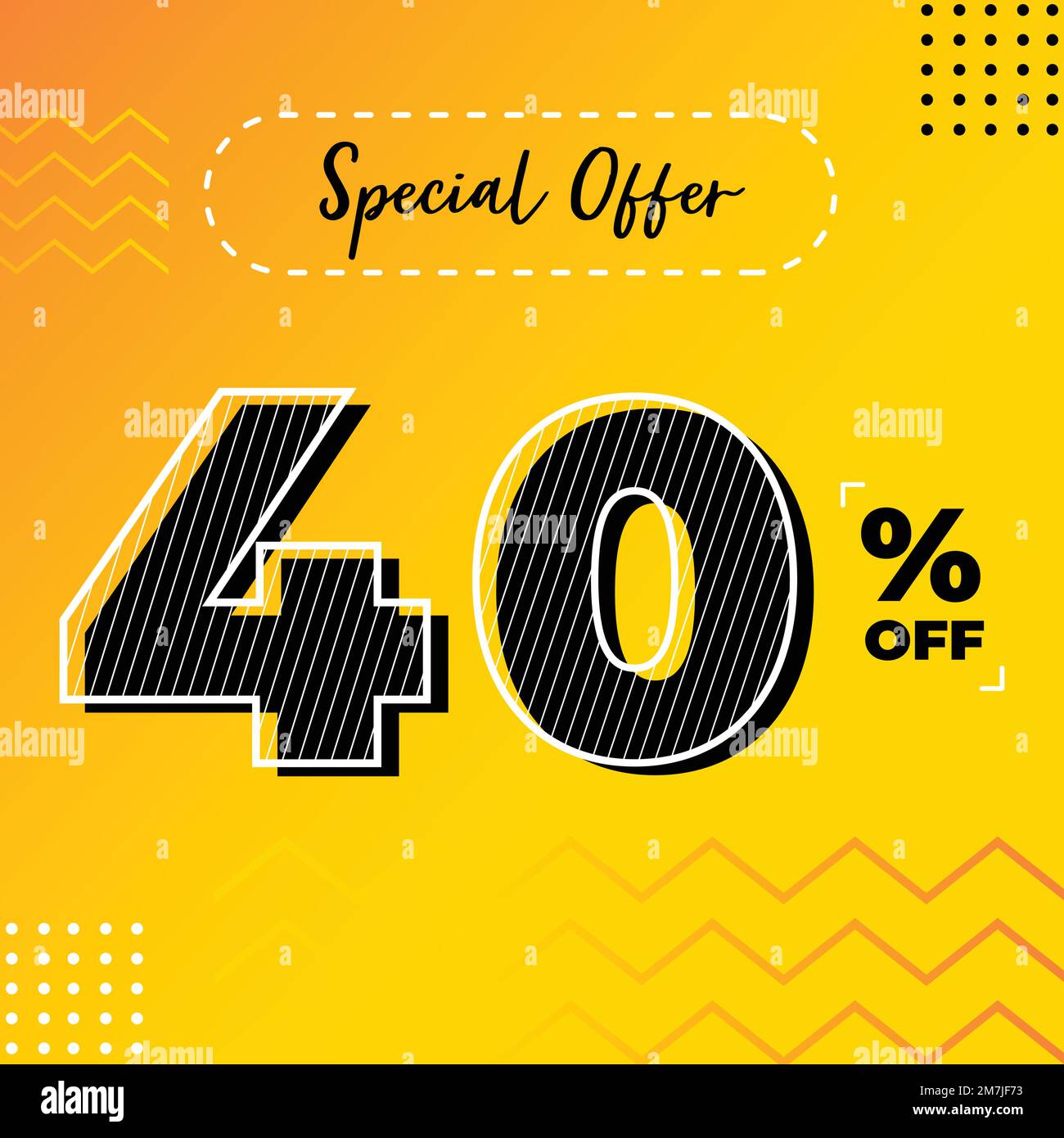 40 percent off. Design Template for Special Offer Marketing. 40% ...