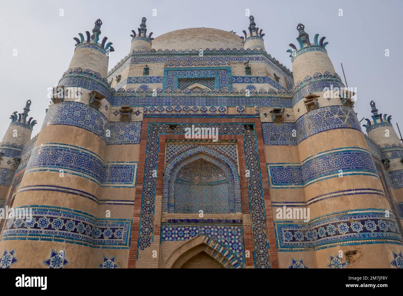 Closeup low angle view of beautiful ancient medieval tomb of Bibi ...
