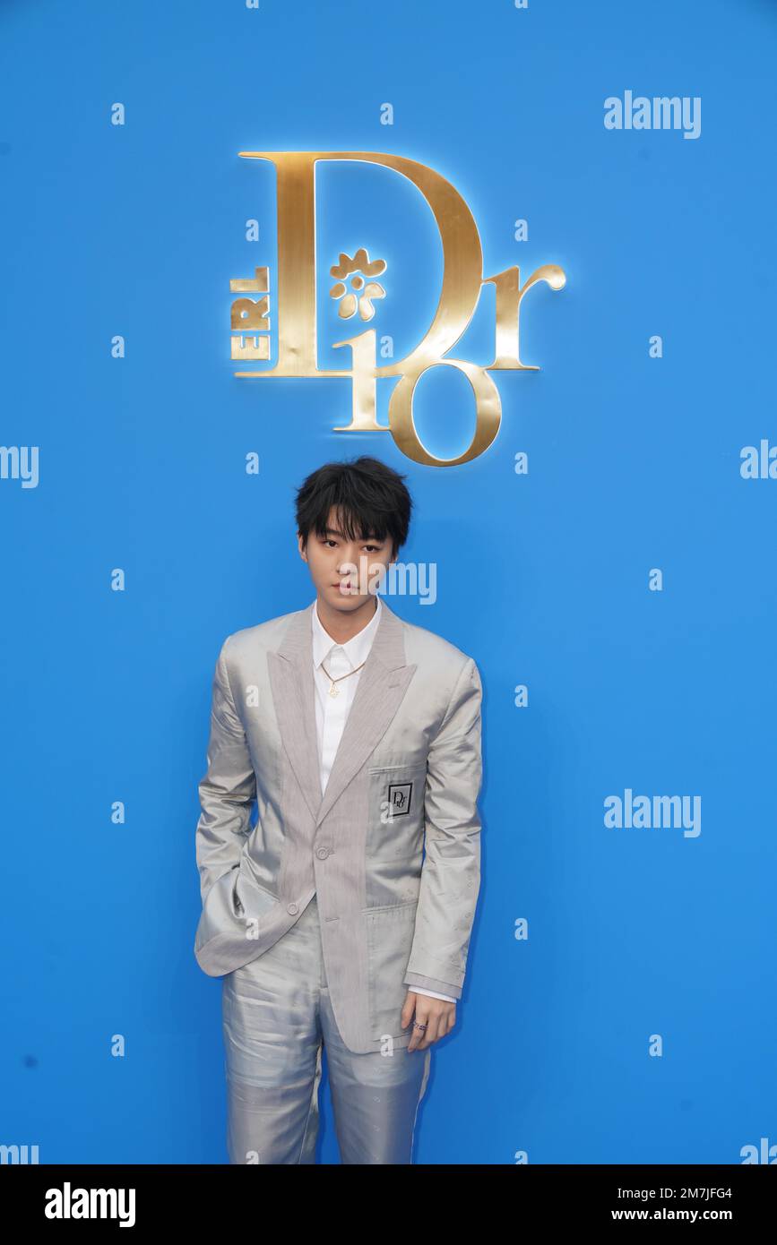 Chinese singer and actor Wang Junkai attended the Dior x ERL activity ...