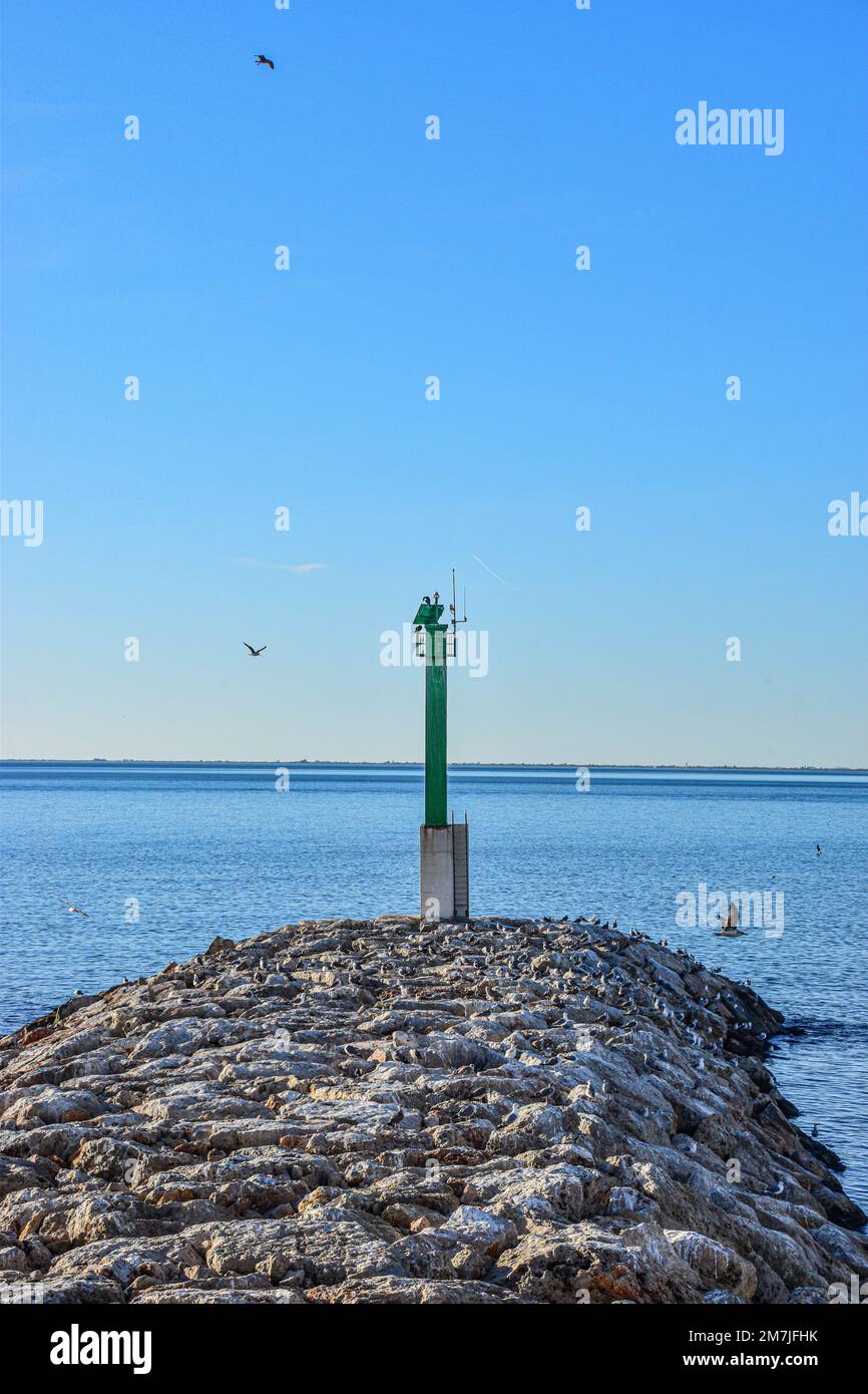 Starboard Marker, L'Ametlla de Mar, Costa Dorada, Spain Stock Photo - Alamy