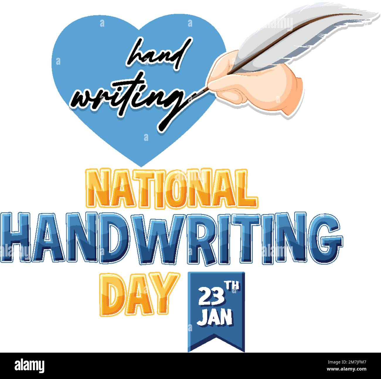 National Handwriting Day Banner Design illustration Stock Vector Image ...
