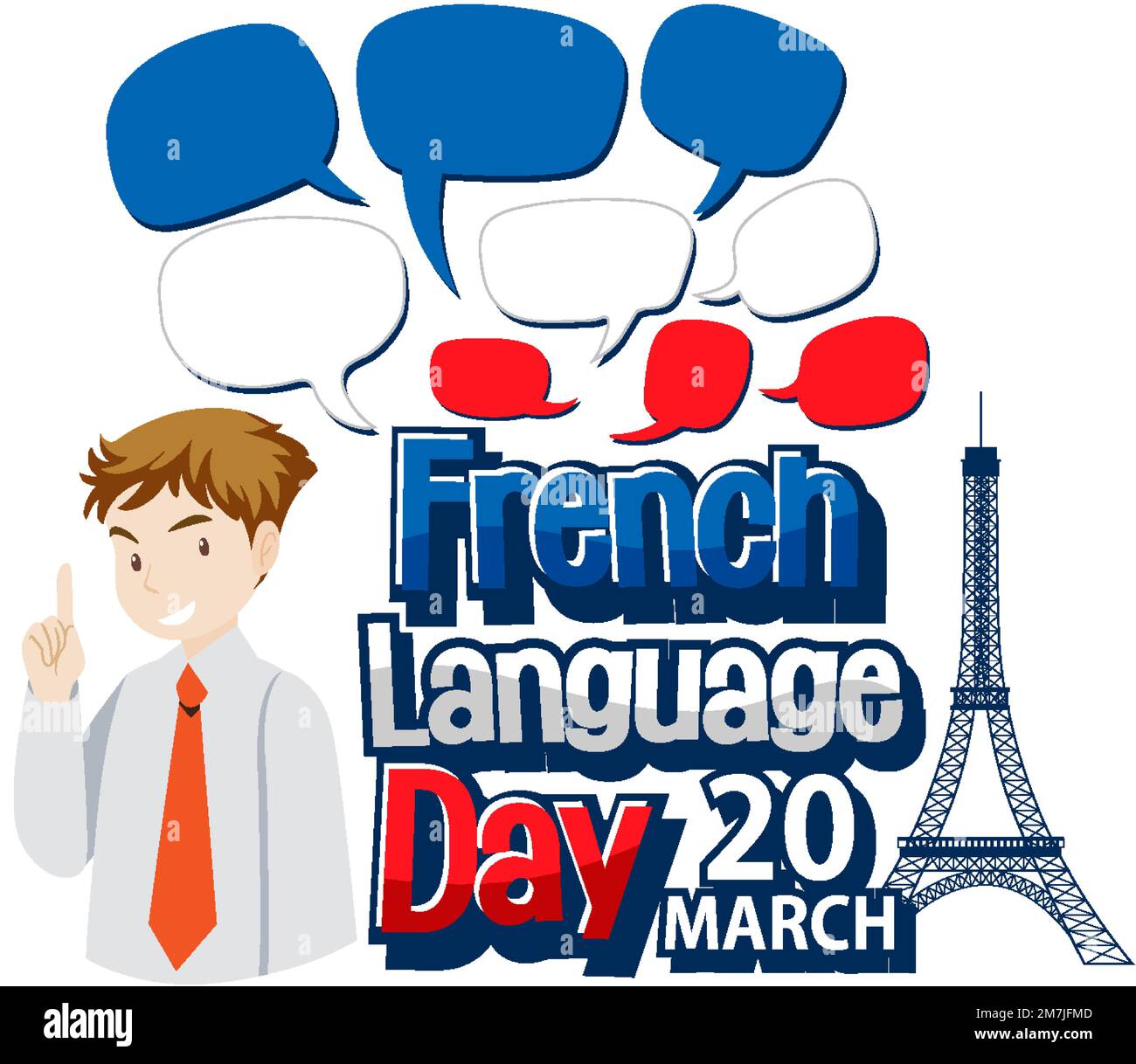 March French Language day illustration Stock Vector Image & Art - Alamy
