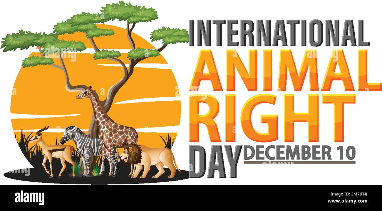 International Animal Rights Day Banner illustration Stock Vector Image ...