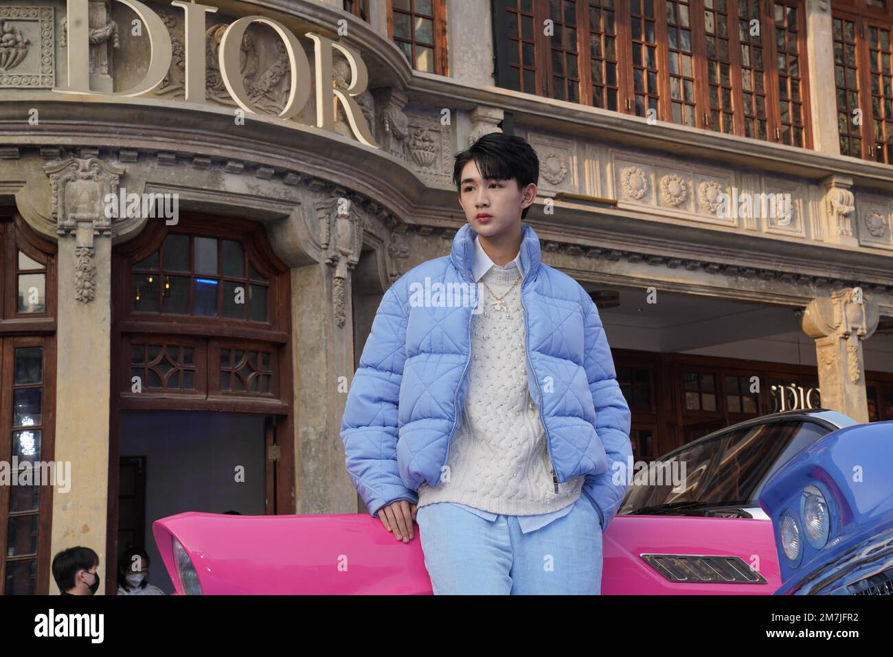 Chinese actor and model Rong Zishan attended the DIOR x ERL activity in Shanghai, China, 6 ...