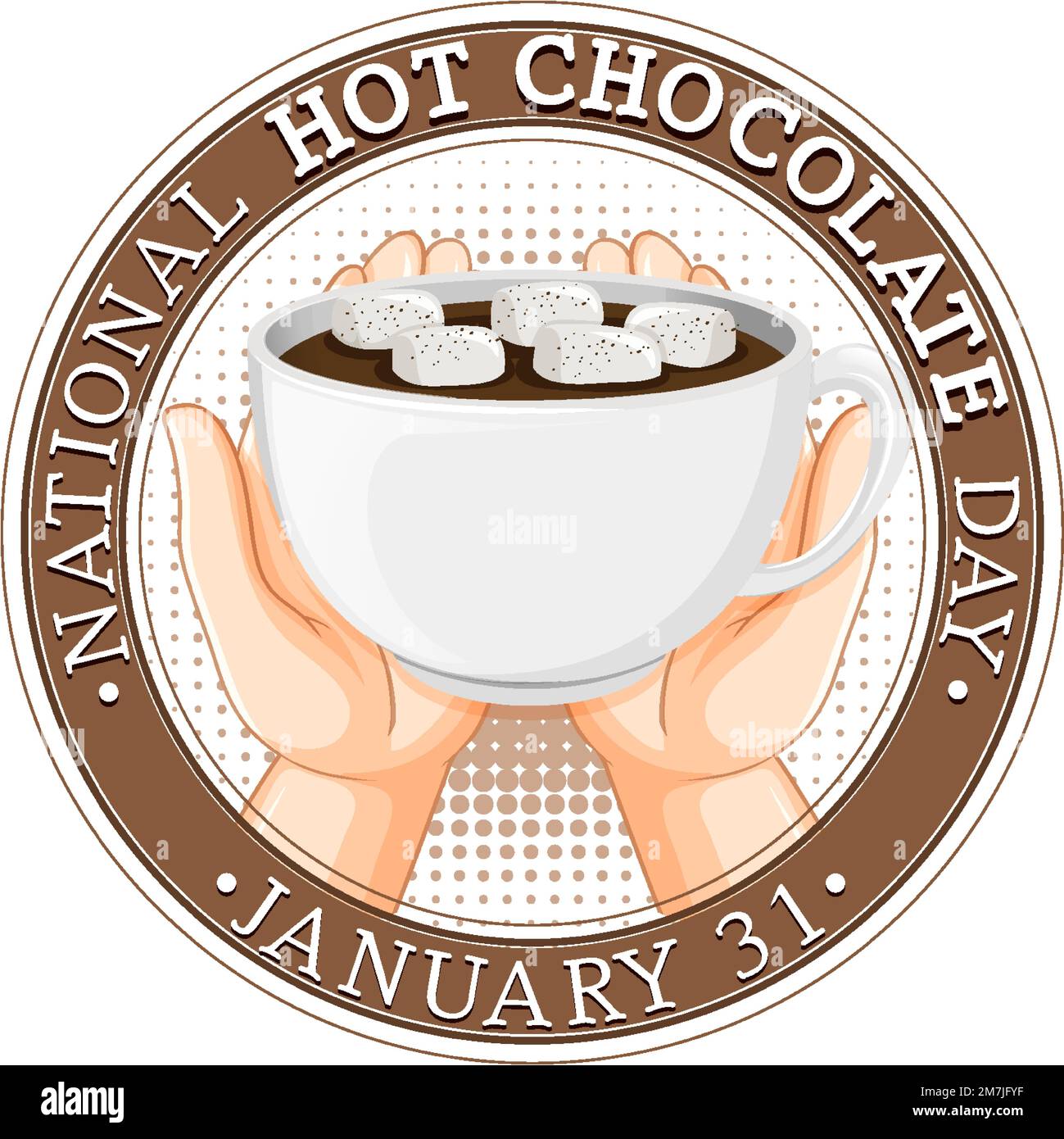 National Hot Chocolate Day Banner Design illustration Stock Vector ...