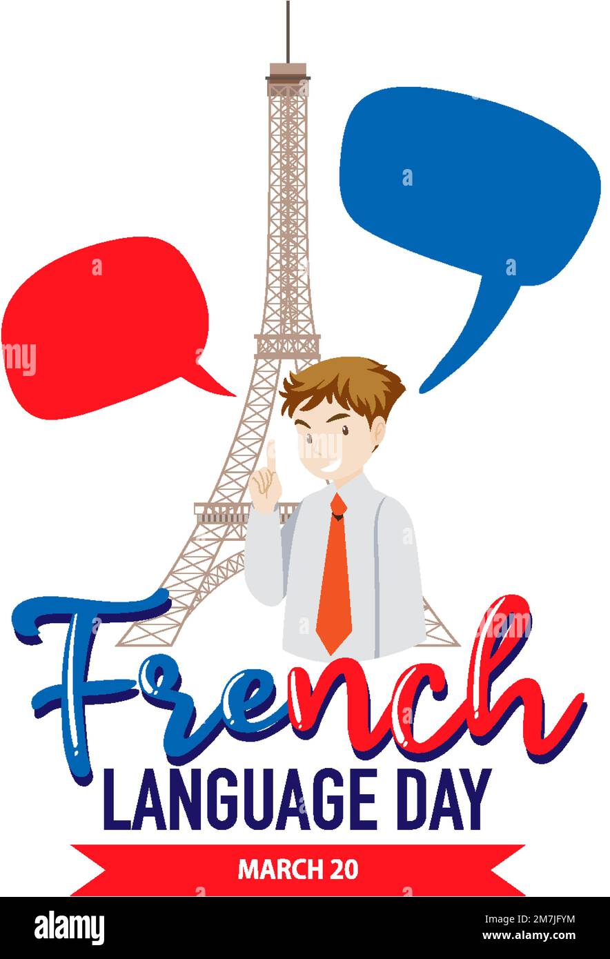 March French Language day illustration Stock Vector Image & Art - Alamy