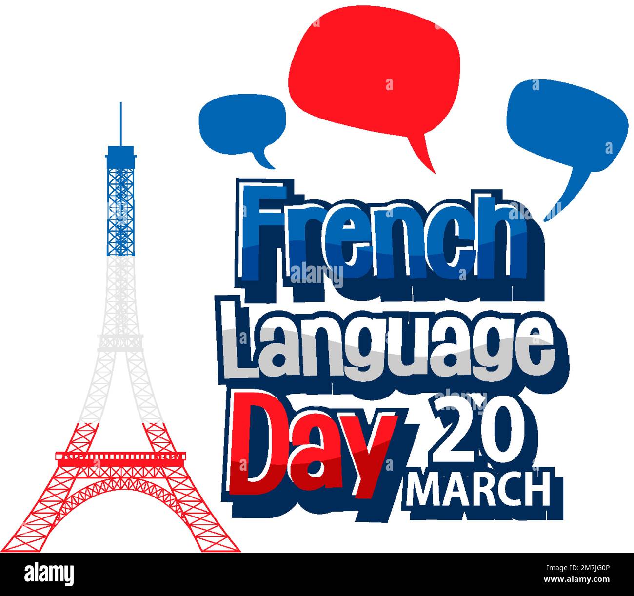 March French Language day illustration Stock Vector Image & Art - Alamy