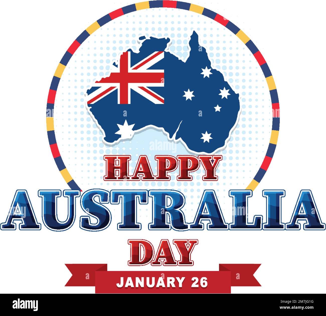 Happy Australia day banner design illustration Stock Vector Image & Art ...