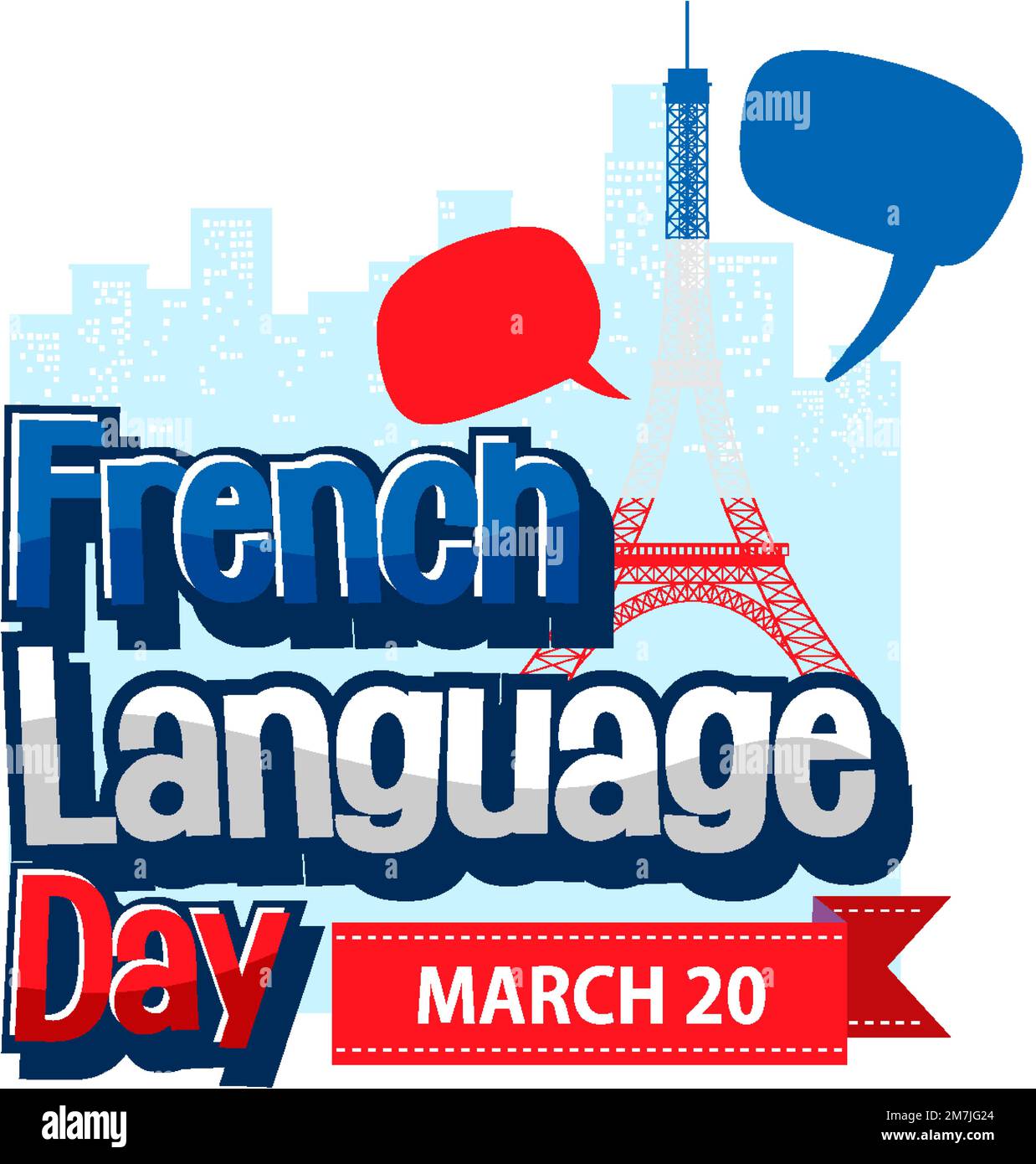 March French Language day illustration Stock Vector Image & Art - Alamy