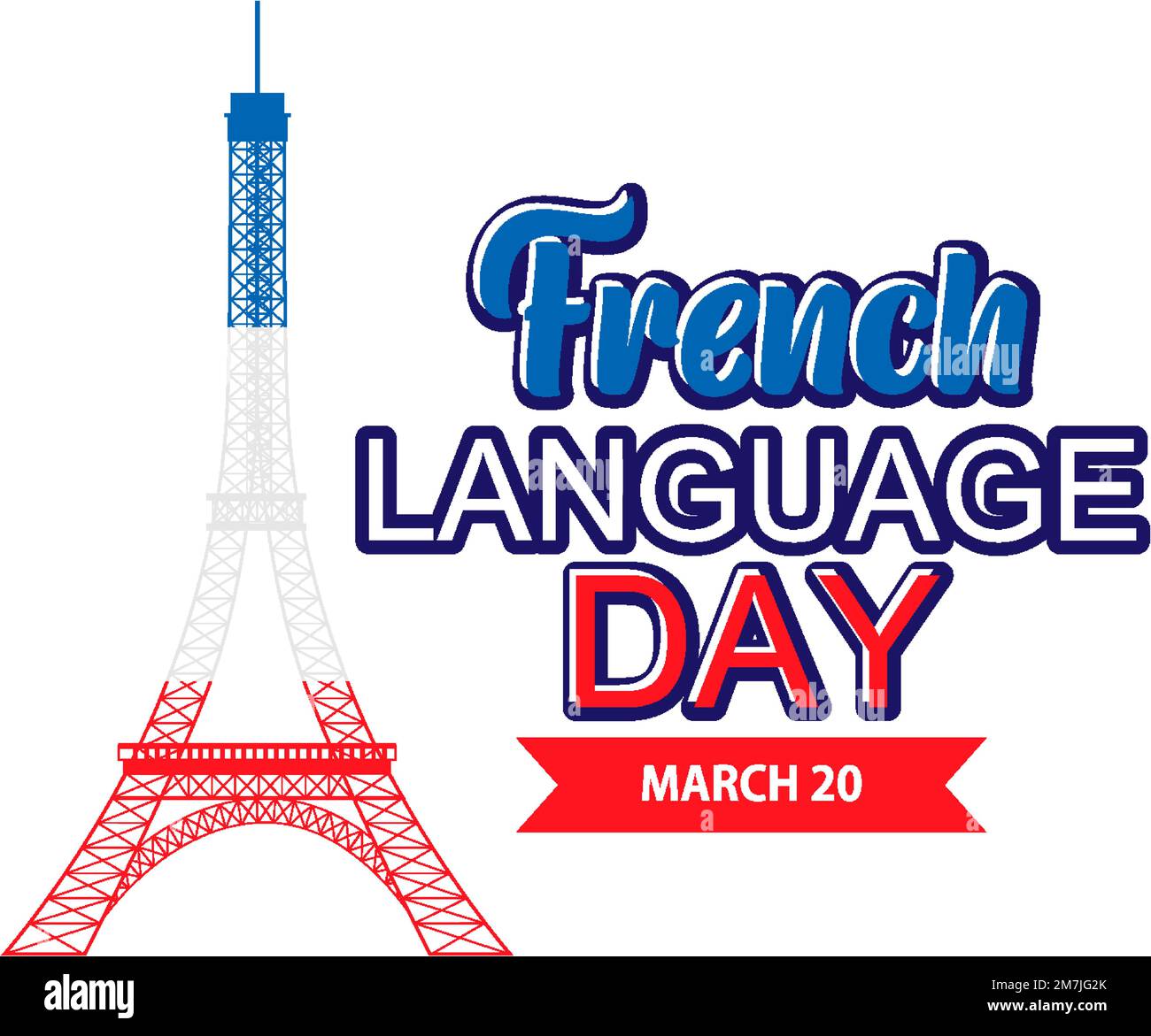 March French Language day illustration Stock Vector Image & Art - Alamy