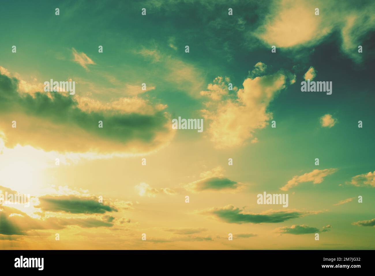 Colorful cloudy sky at sunset. Gradient color. Sky texture, abstract ...