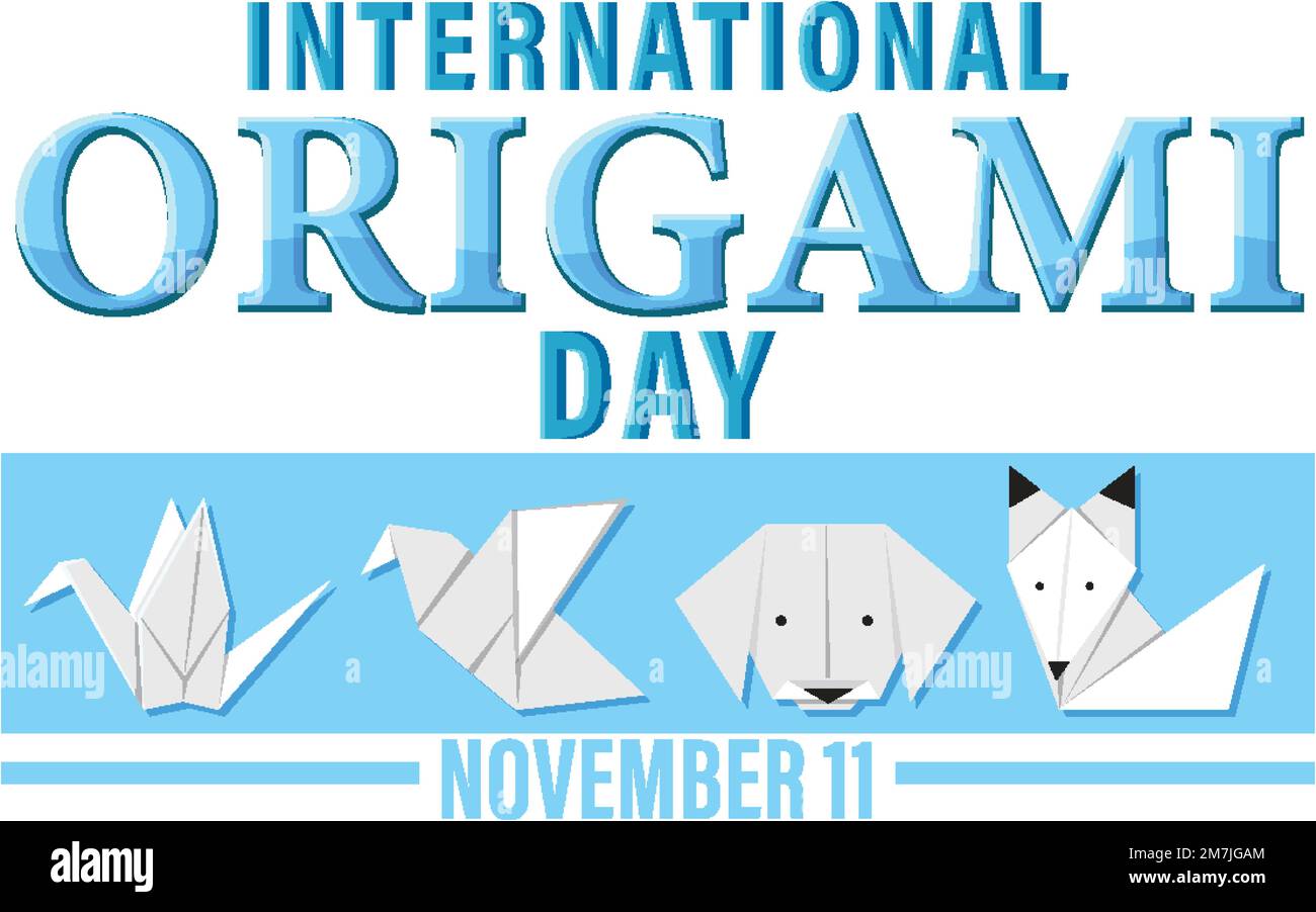 International Origami Day Banner Design illustration Stock Vector Image ...