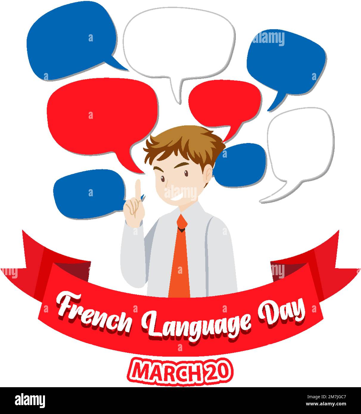 March French Language day illustration Stock Vector Image & Art - Alamy