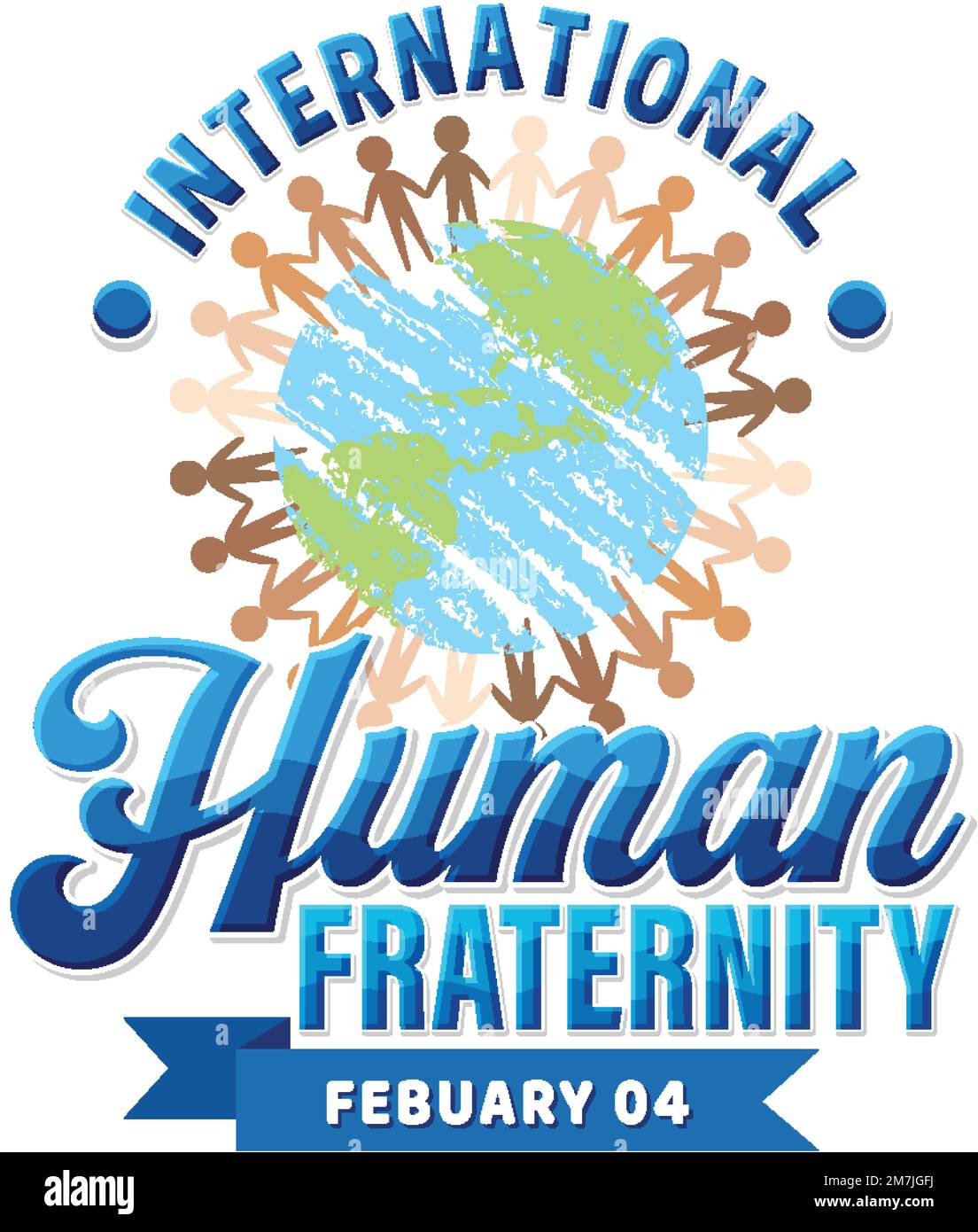 International day of human fraternity illustration Stock Vector Image ...