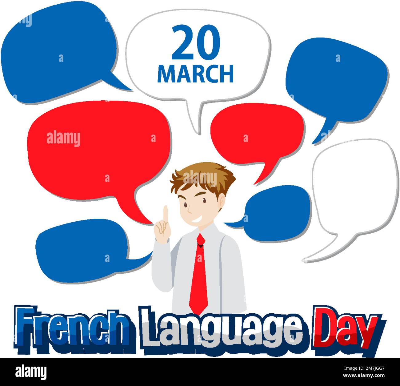 March French Language day illustration Stock Vector Image & Art - Alamy
