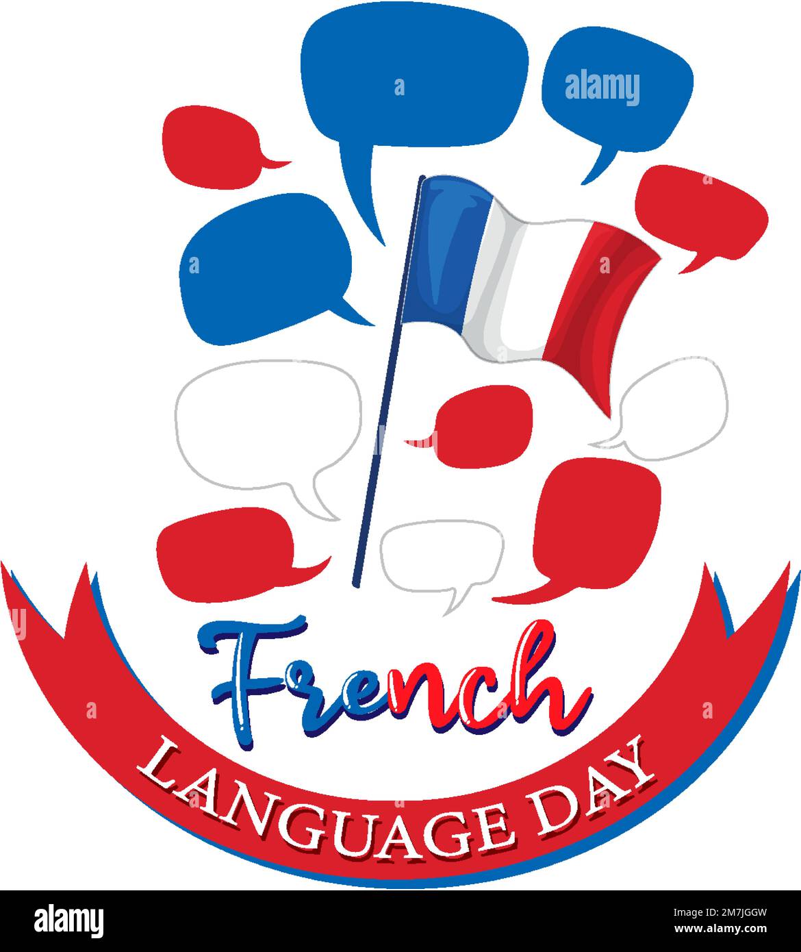 March French Language day illustration Stock Vector Image & Art - Alamy
