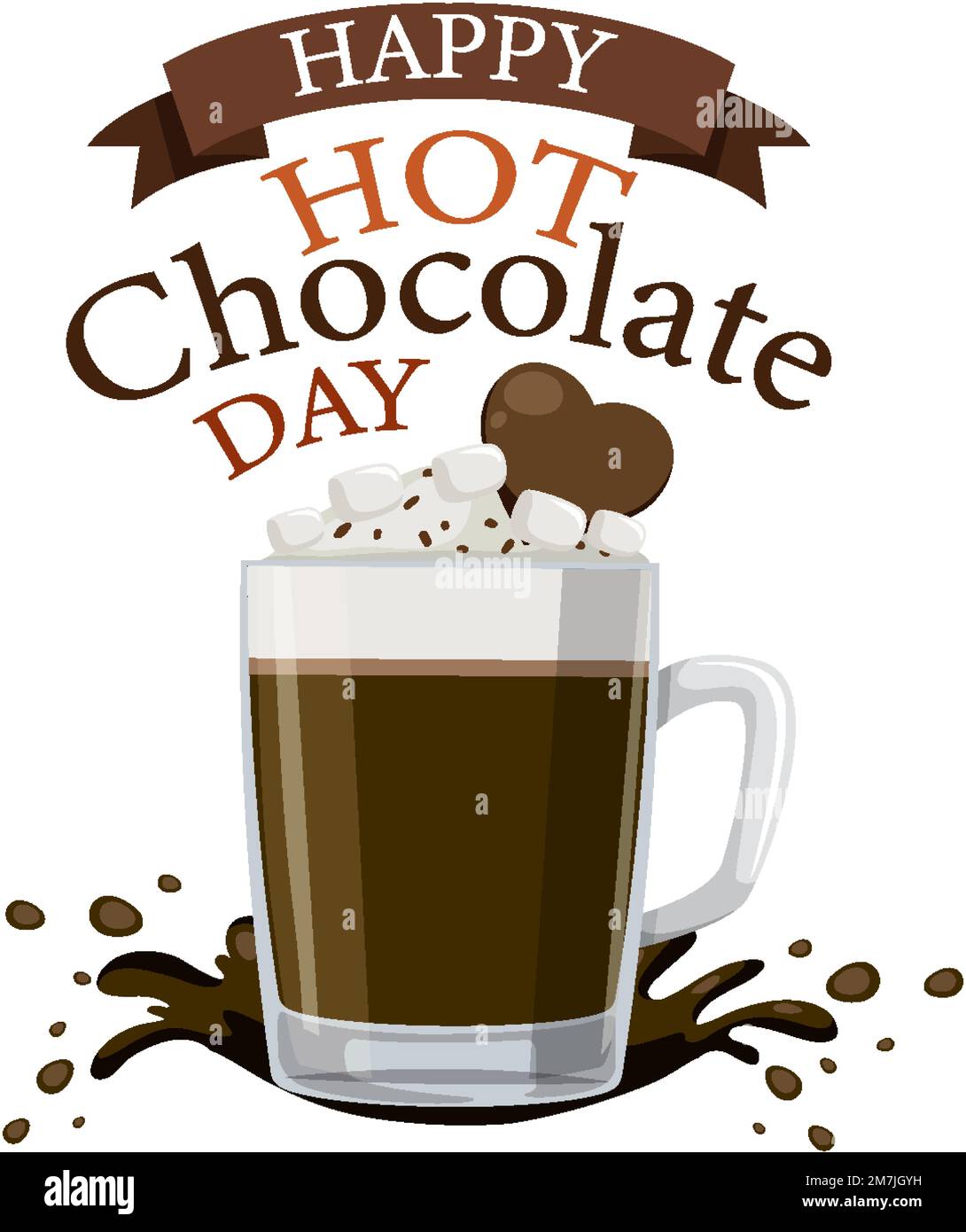 Hot Chocolate Day Banner Design illustration Stock Vector Image & Art ...