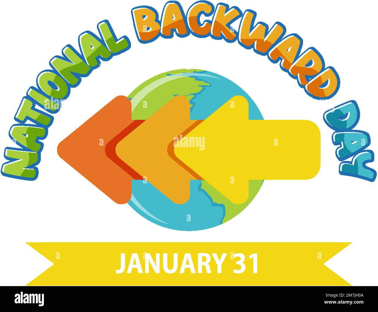 National backward day banner design illustration Stock Vector Image ...