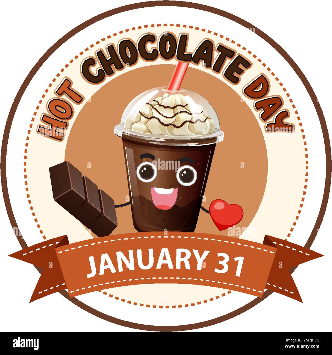 Hot Chocolate Day Banner Design illustration Stock Vector Image & Art ...