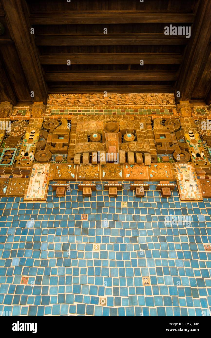 Latin inspired architecture of the Art Museum of the Americas, the ...