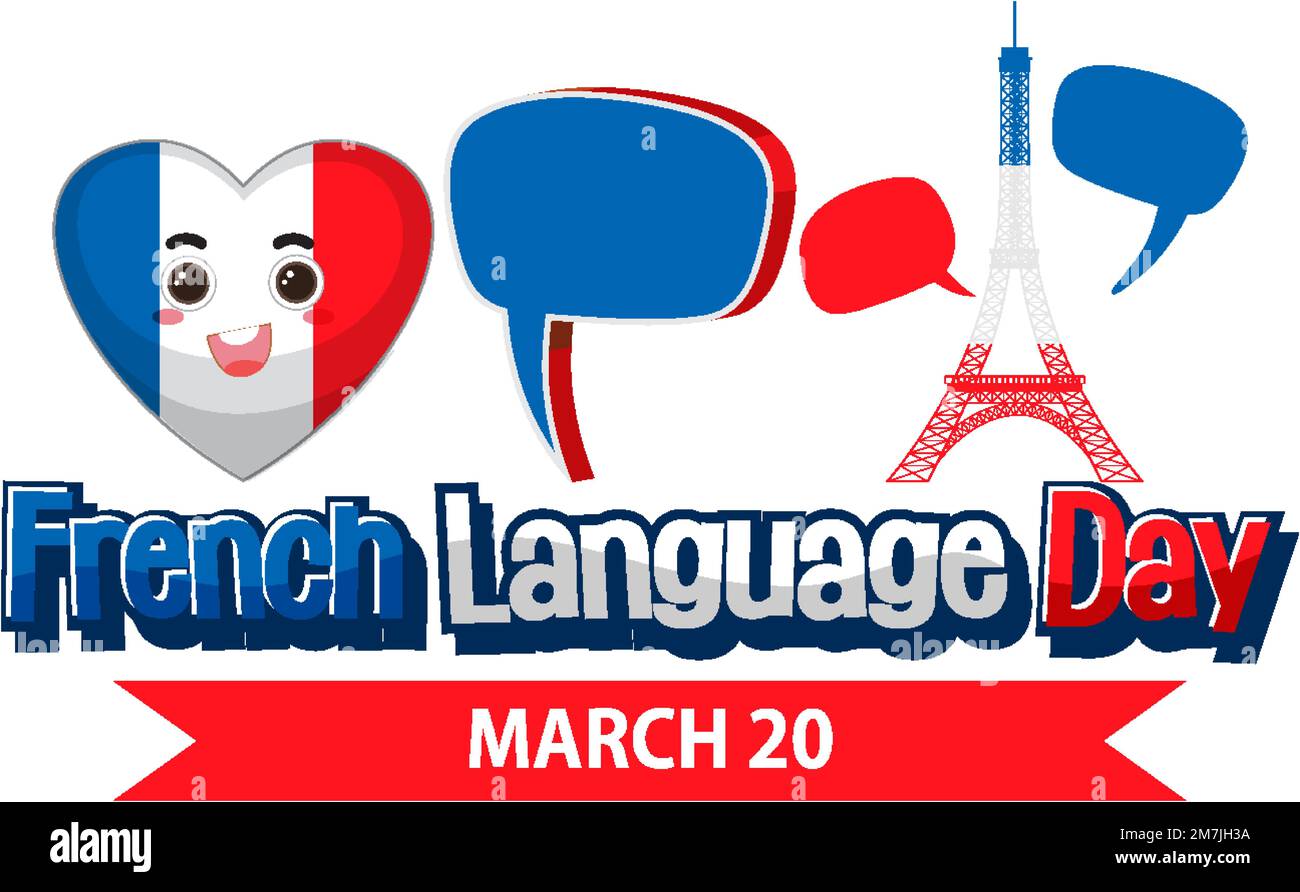 March French Language day illustration Stock Vector Image & Art - Alamy
