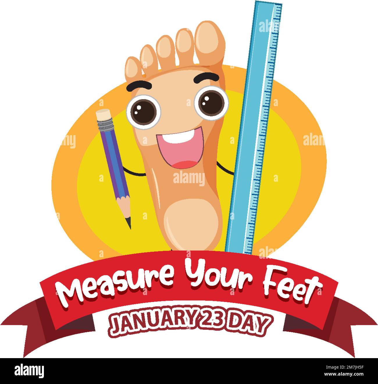 Measure your feet day banner design illustration Stock Vector Image ...