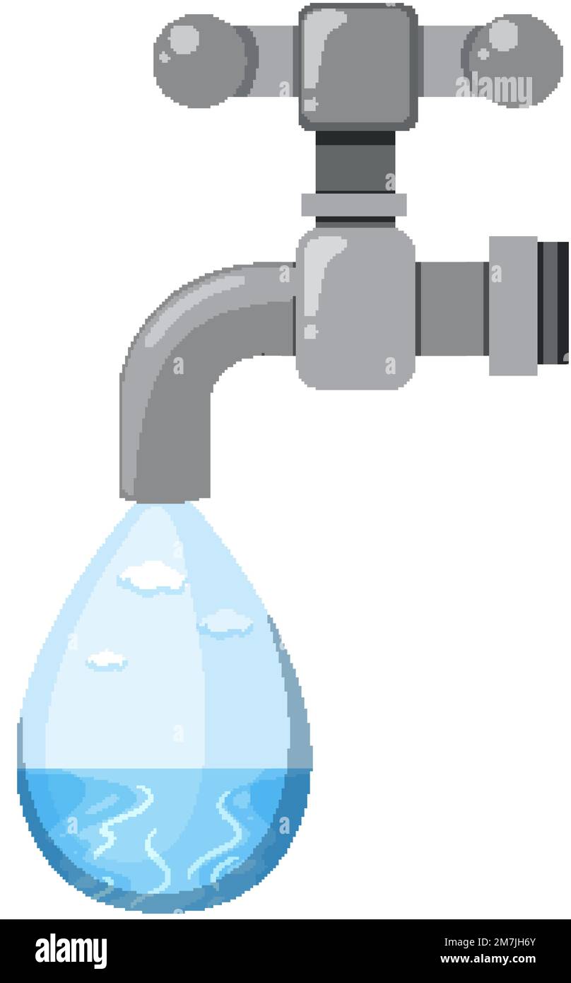 Water drop from tap vector illustration Stock Vector Image & Art - Alamy