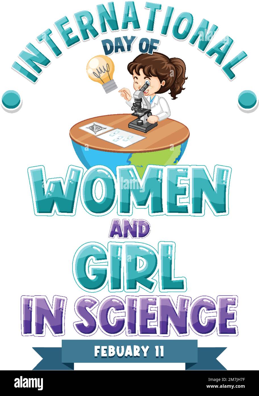 International Day of Women and Girls in Science illustration Stock ...