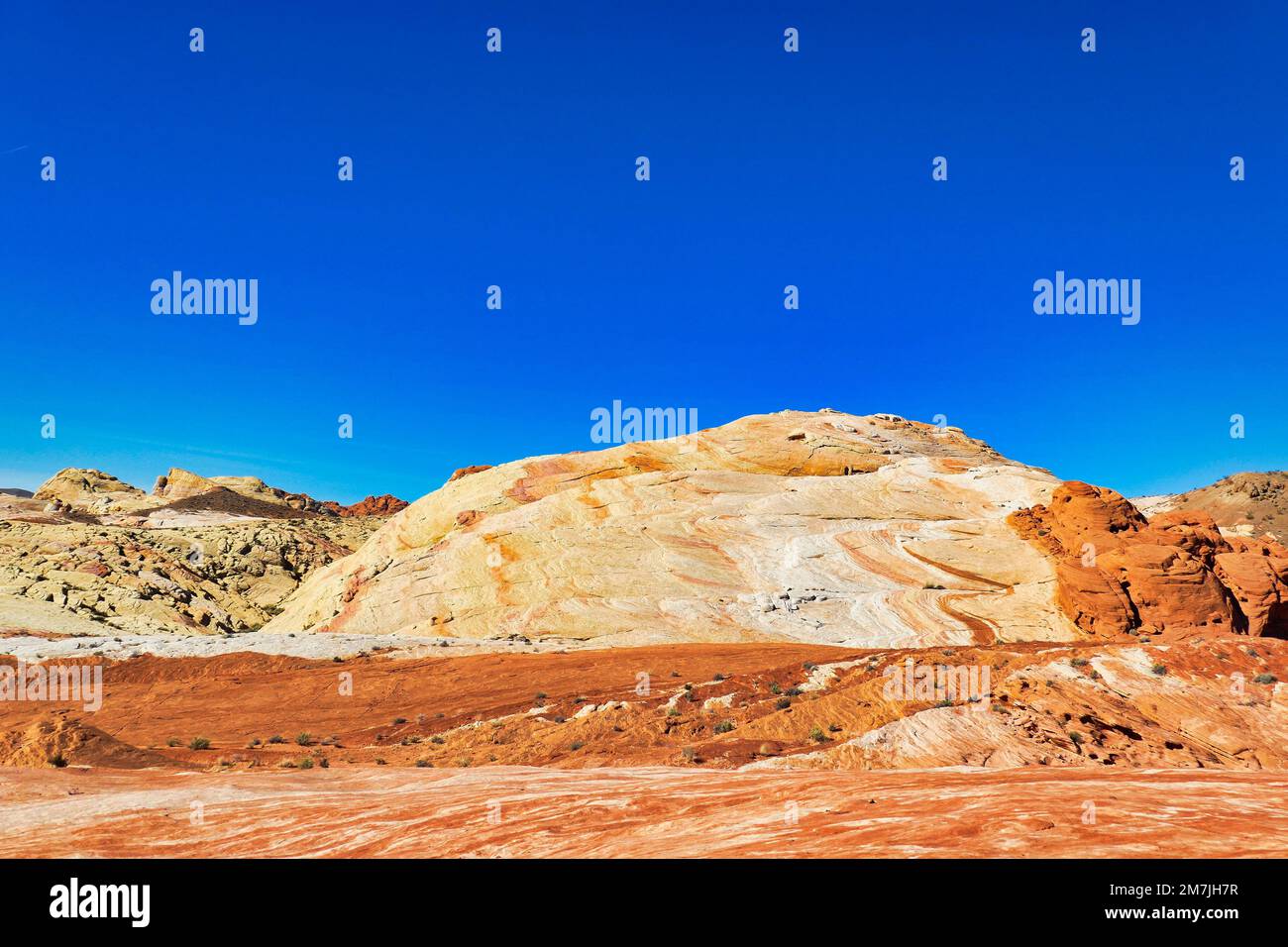 One of the striated white domes along the White Domes Trail, Valley of ...