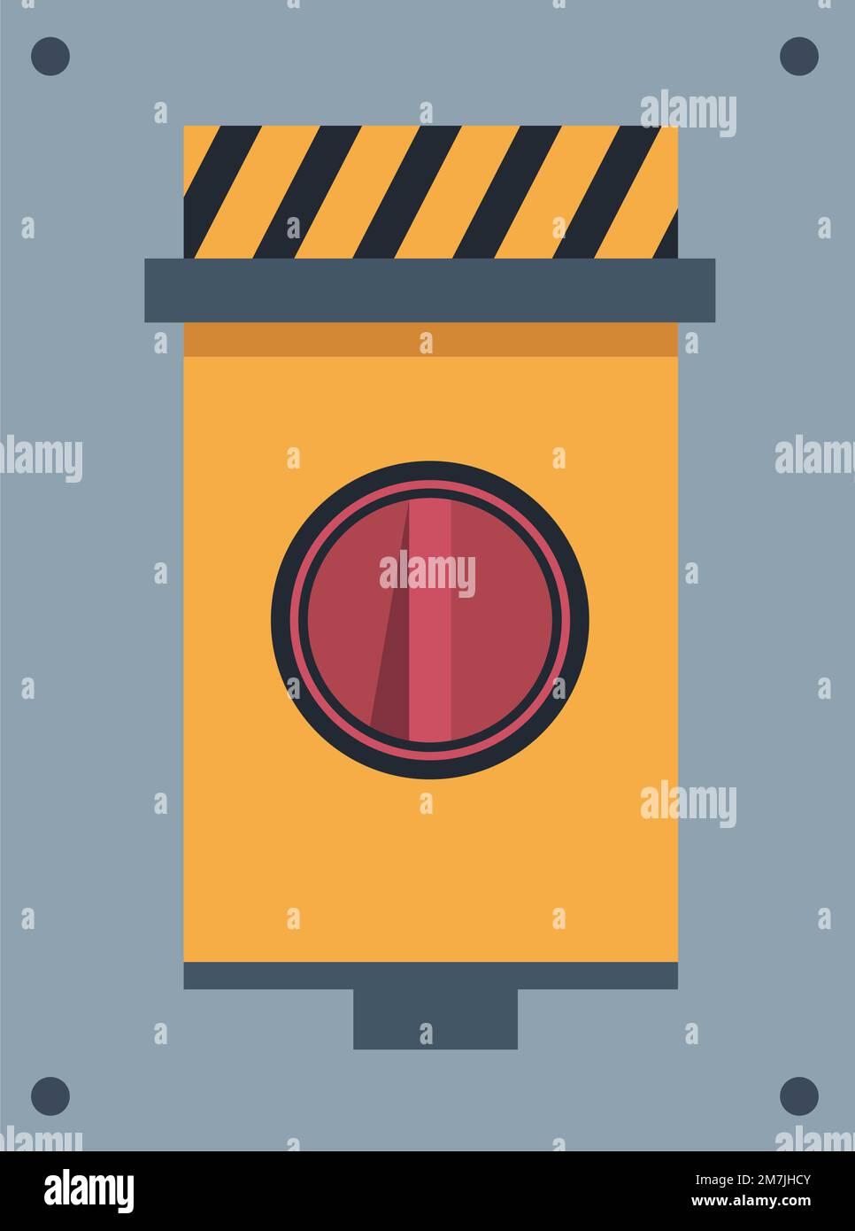 Panel with emergency button for stop or turn off Stock Vector Image ...