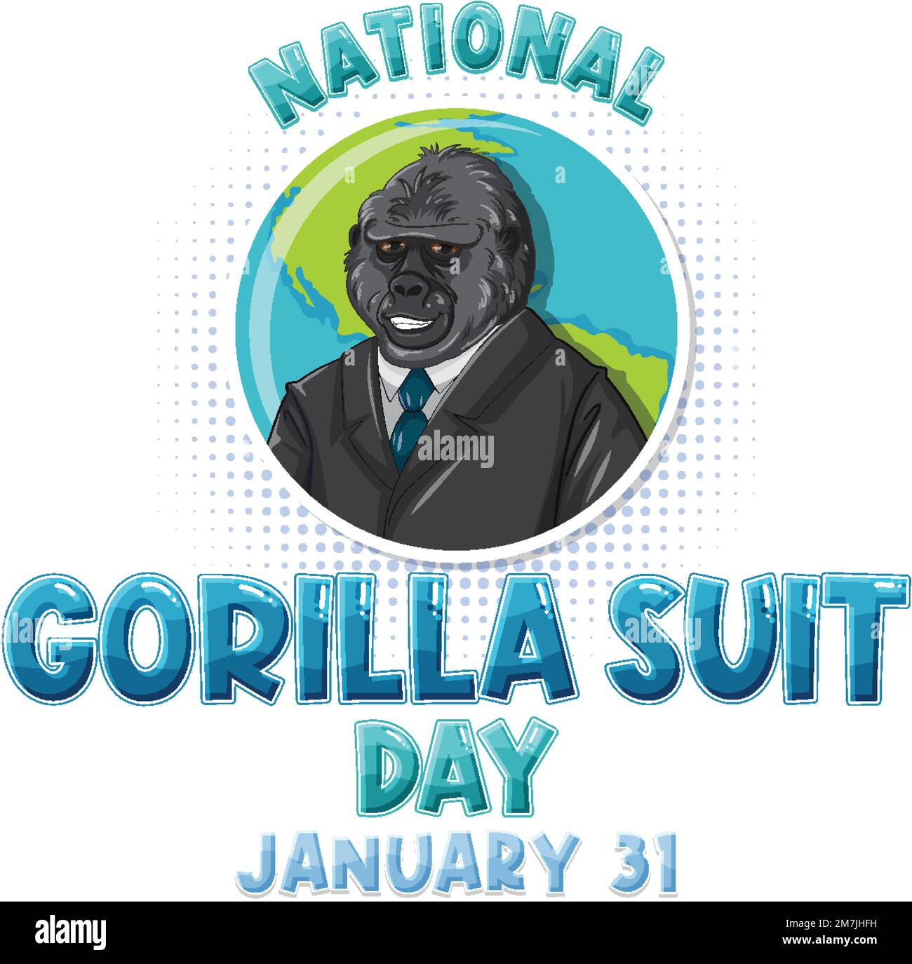 National Gorilla Suit Day Banner illustration Stock Vector Image & Art ...