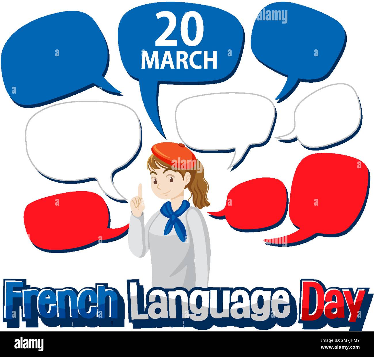 March French Language day illustration Stock Vector Image & Art - Alamy