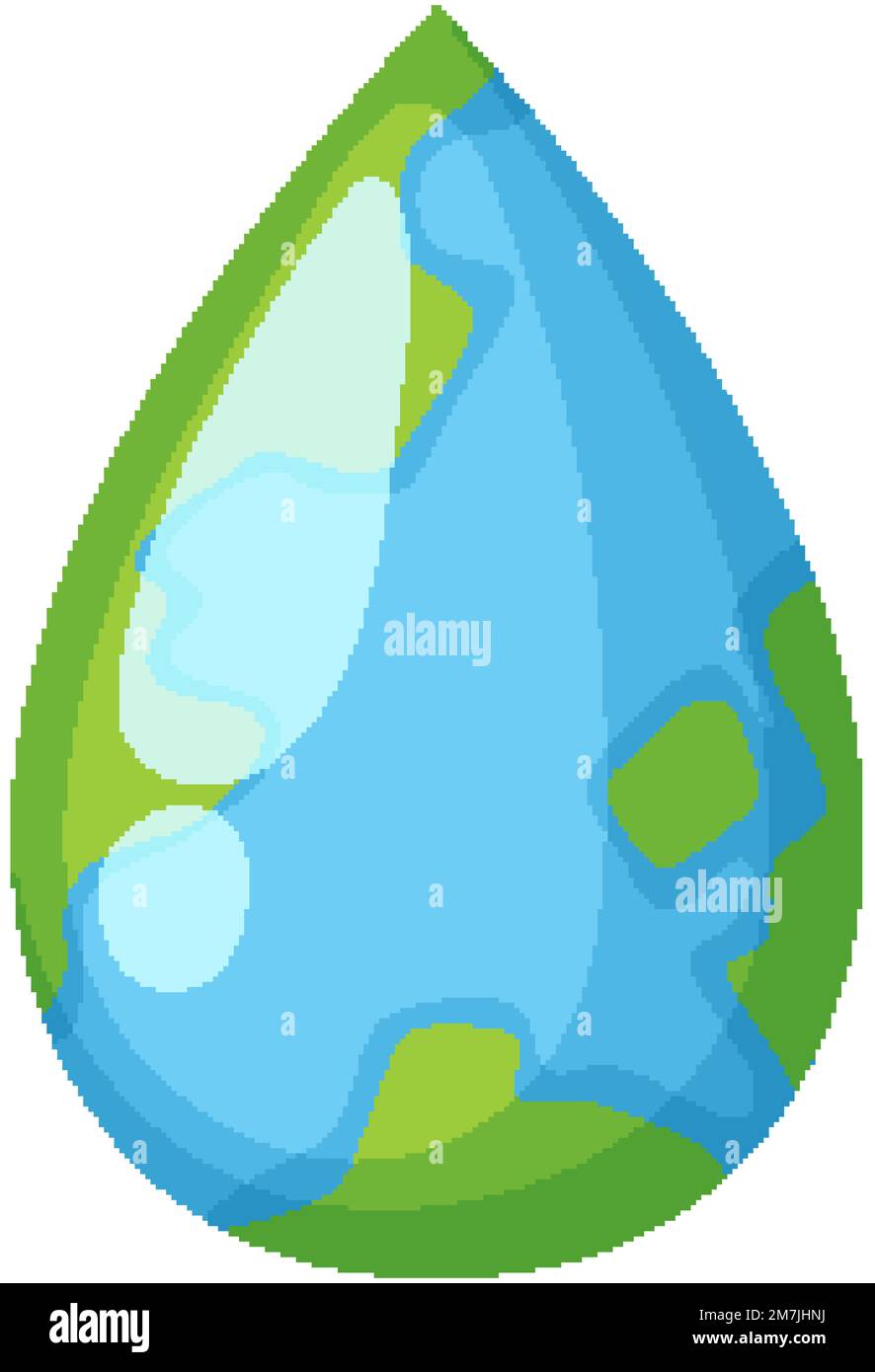 Earth in waterdrop form illustration Stock Vector Image & Art - Alamy