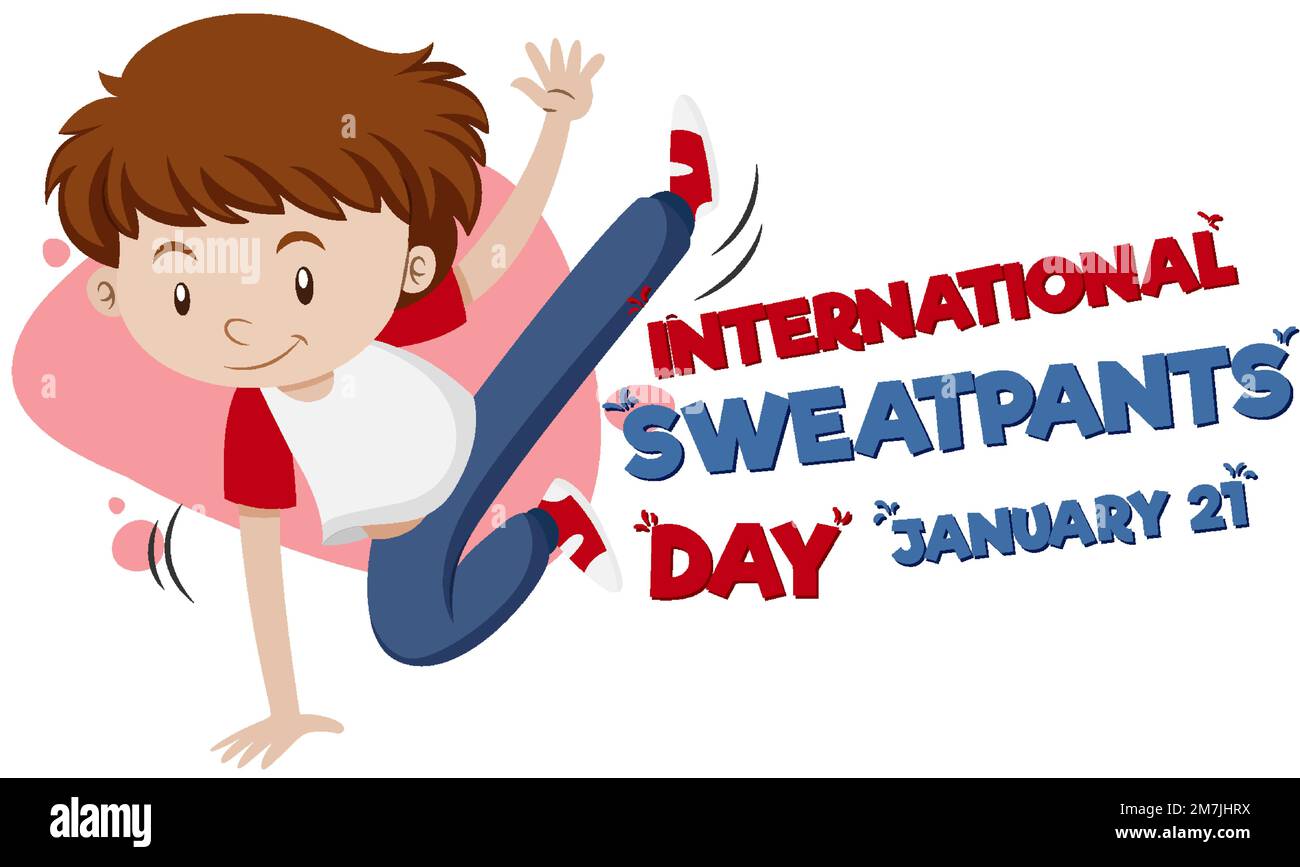 International Sweatpants Day Banner Design illustration Stock Vector ...