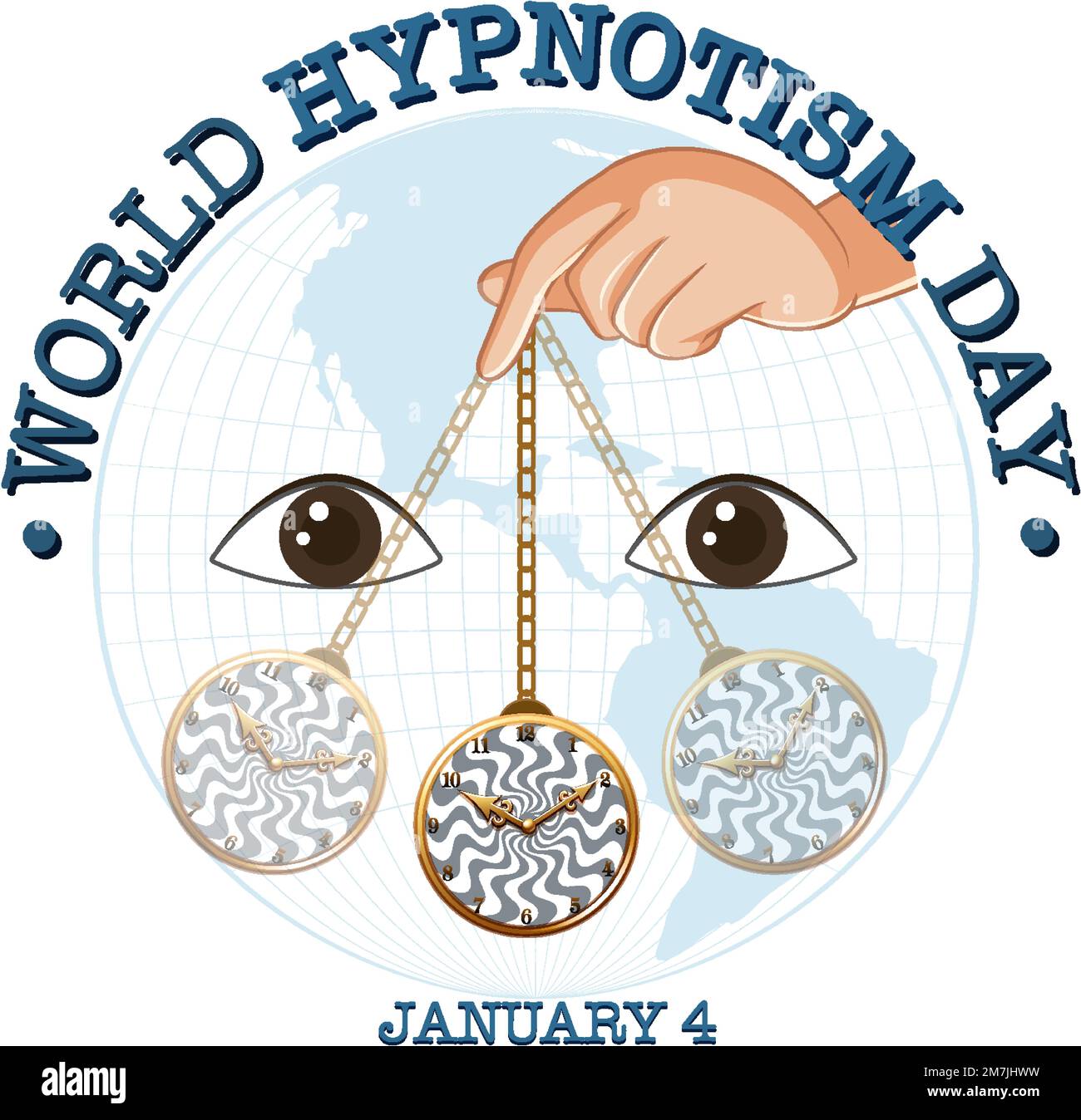 World hypnotism day January icon illustration Stock Vector Image & Art ...