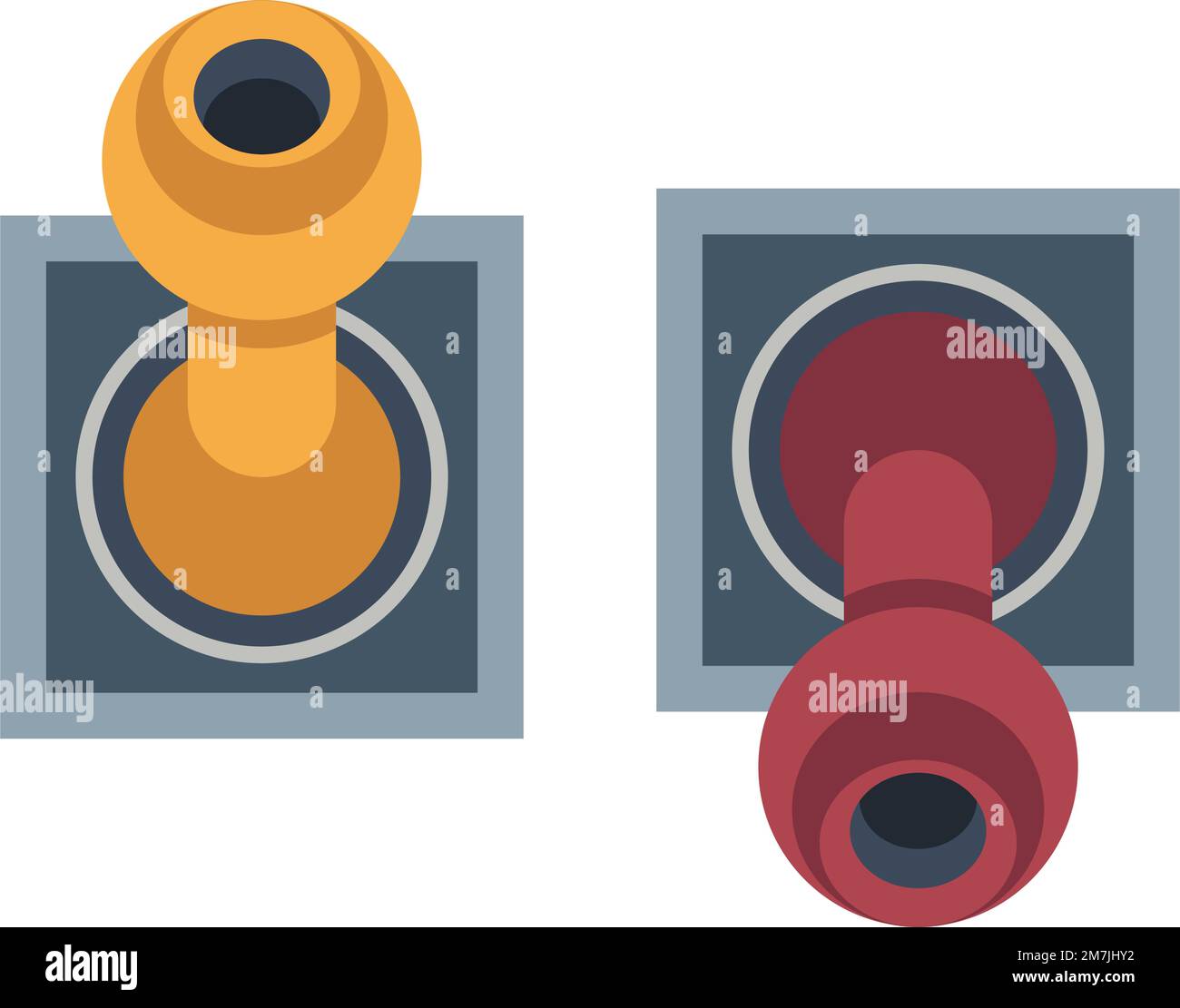 Lever or switcher for turning on and off vector Stock Vector Image ...