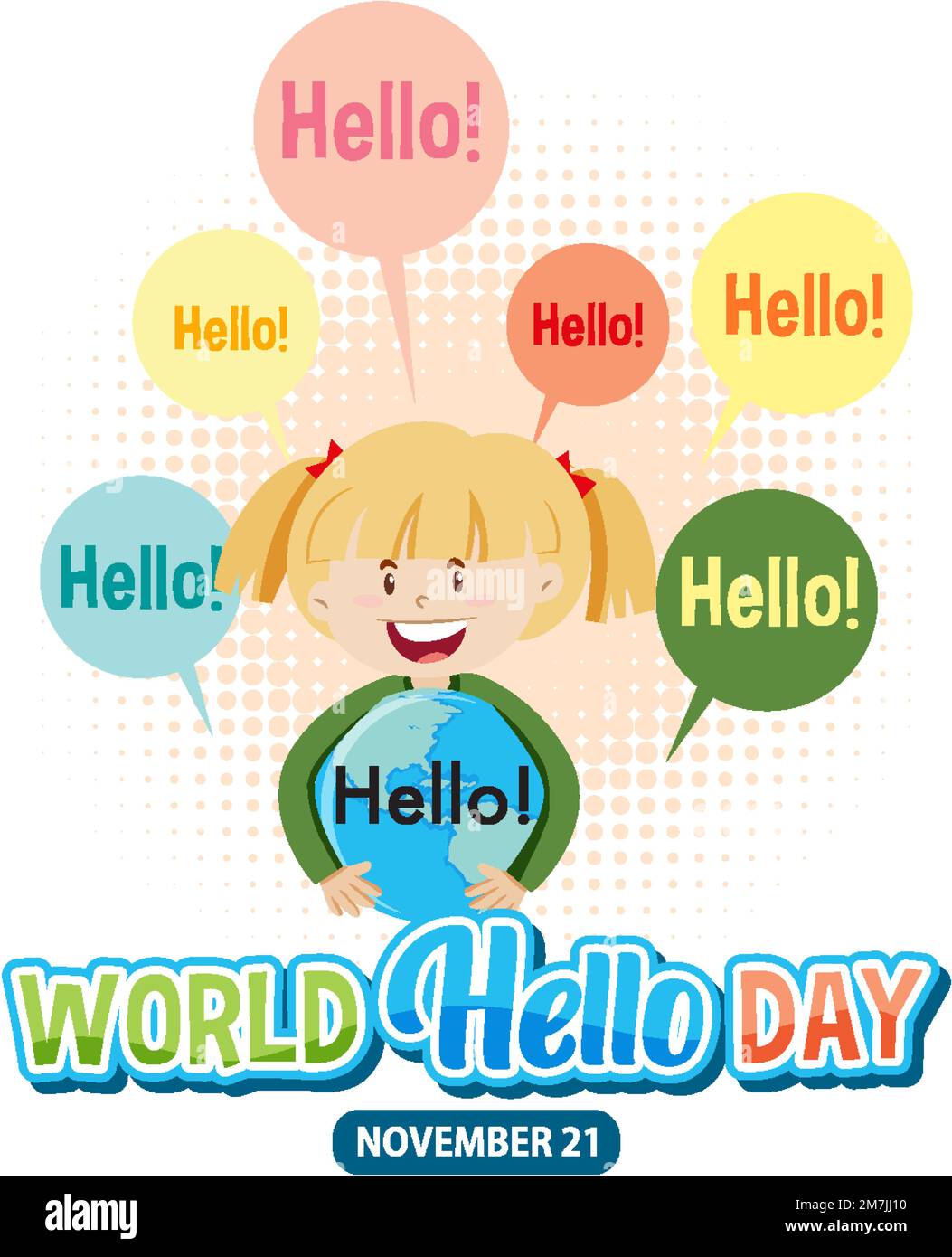 World hello day banner design illustration Stock Vector Image & Art - Alamy