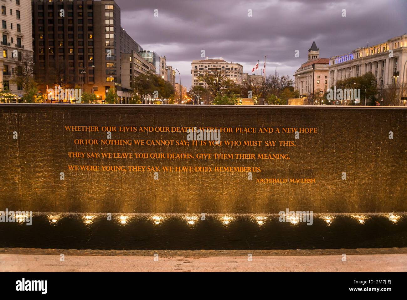 Pershing Park, a Plaza honouring General Pershing with benches and a ...