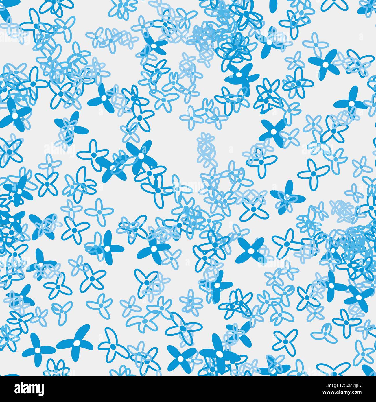 Seamless simple cute pattern on white background.Endless floral ...