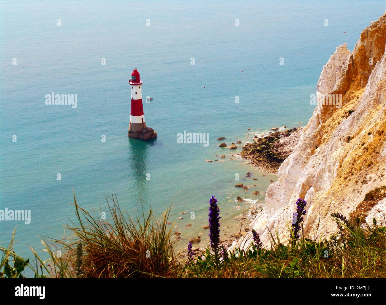 Beachy Head Lighthouse in the Spring Stock Photo - Alamy