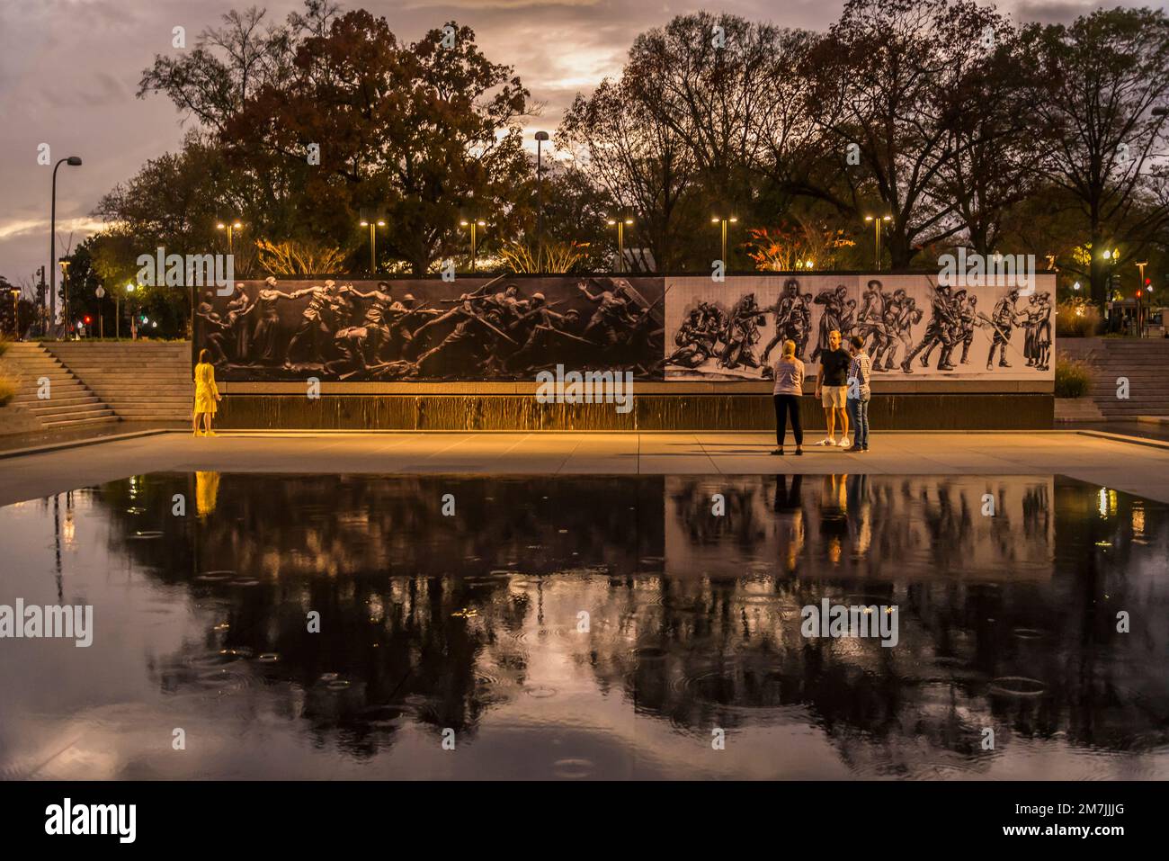 Pershing Park, a Plaza honouring General Pershing with benches and a ...