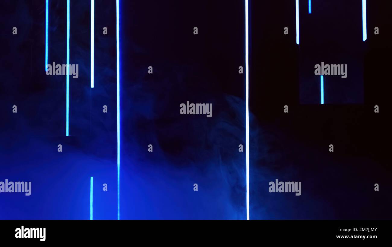 blur laser glow color fog neon blue light on black Stock Photo - Alamy
