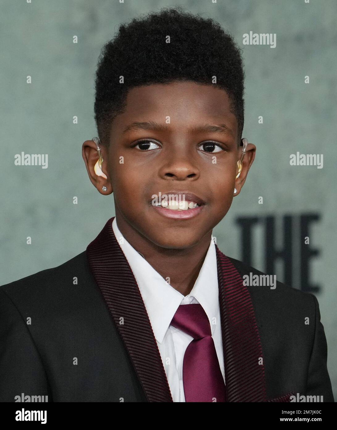 Keivonn Woodard arrives at HBO's THE LAST OF US Premiere held at the Regency Village Theater in ...