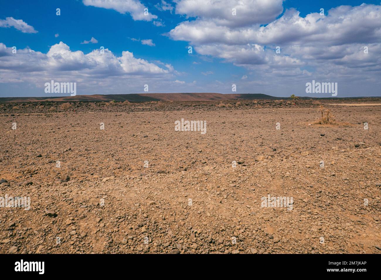Scenic view of the panaramic desert landscapes in Loiyangalani in ...