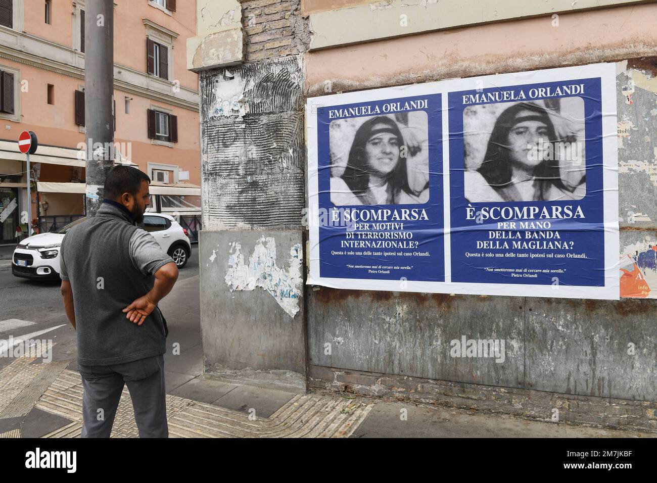 Rome, Italy, 10th January 2022.Missing posters for Emanuela Orlandi in ...