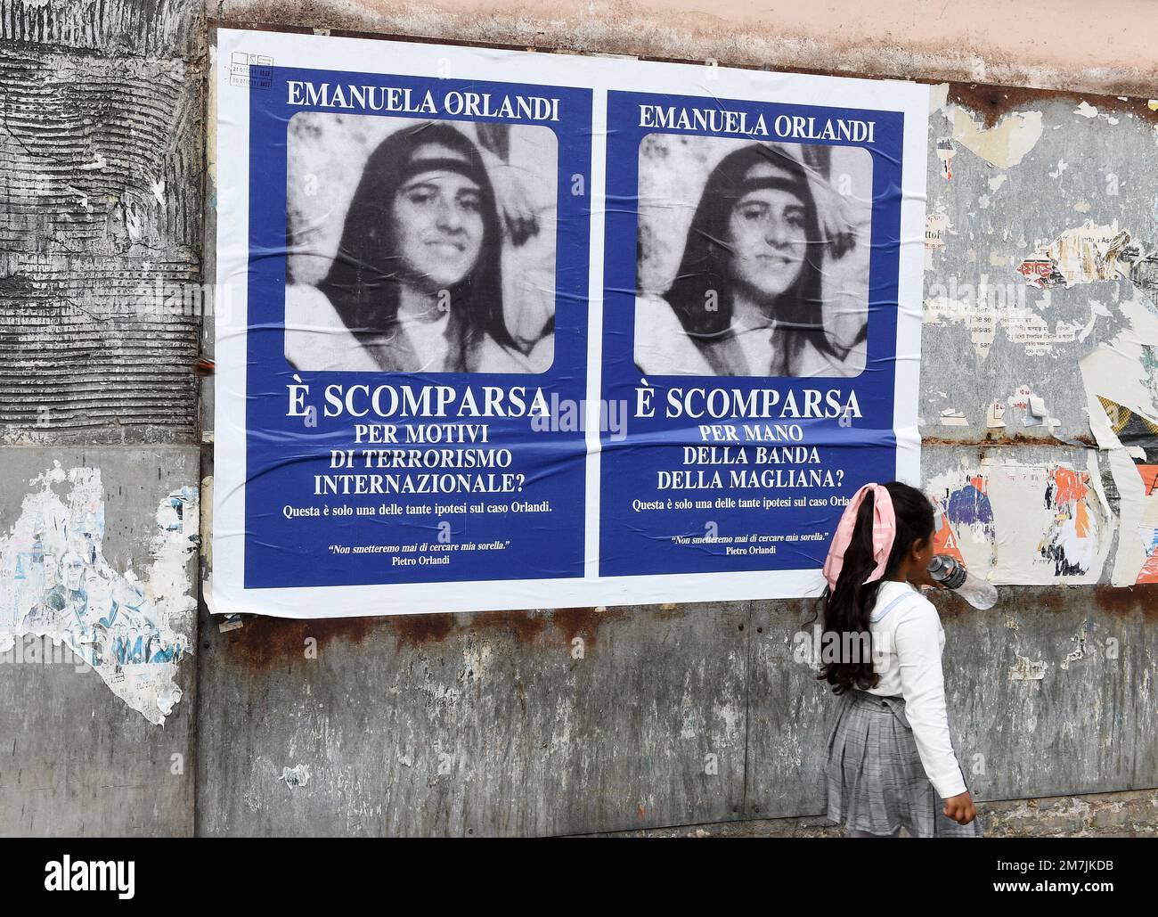 Rome, Italy, 10th January 2022.Missing posters for Emanuela Orlandi in ...