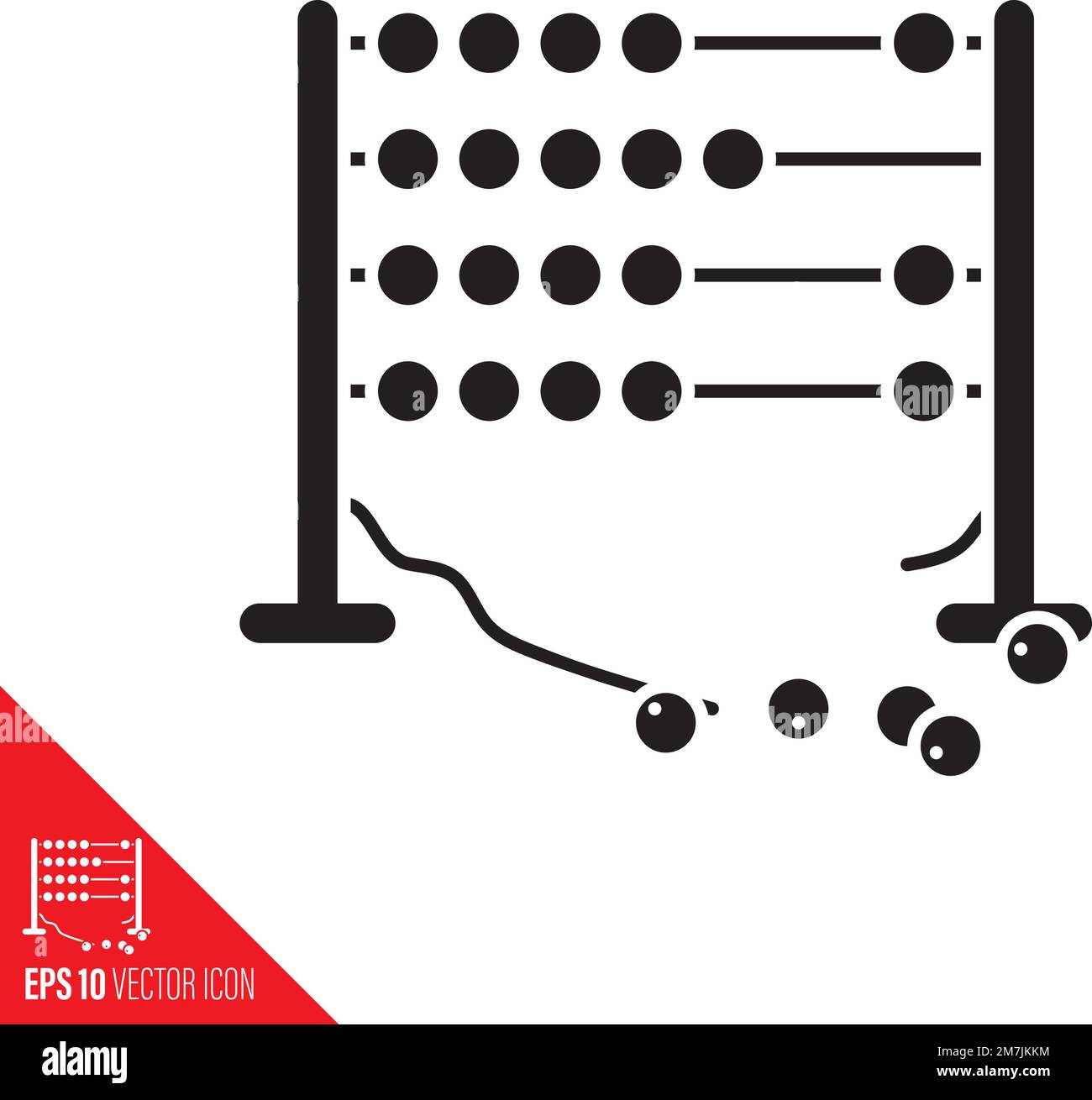 Broken Abacus vector icon. Miscalculation and system crash symbol Stock ...