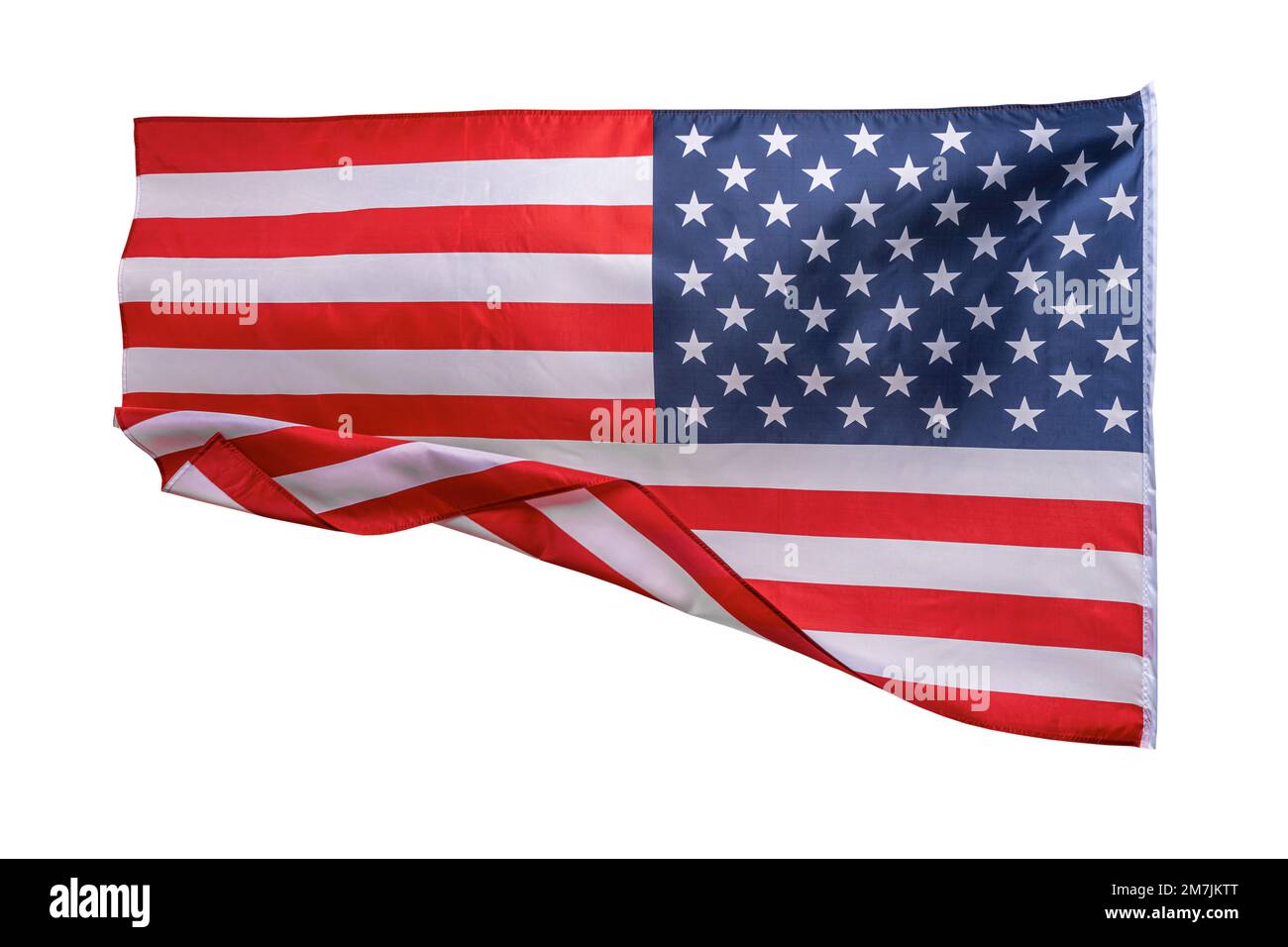 US flag on white background Stock Photo - Alamy